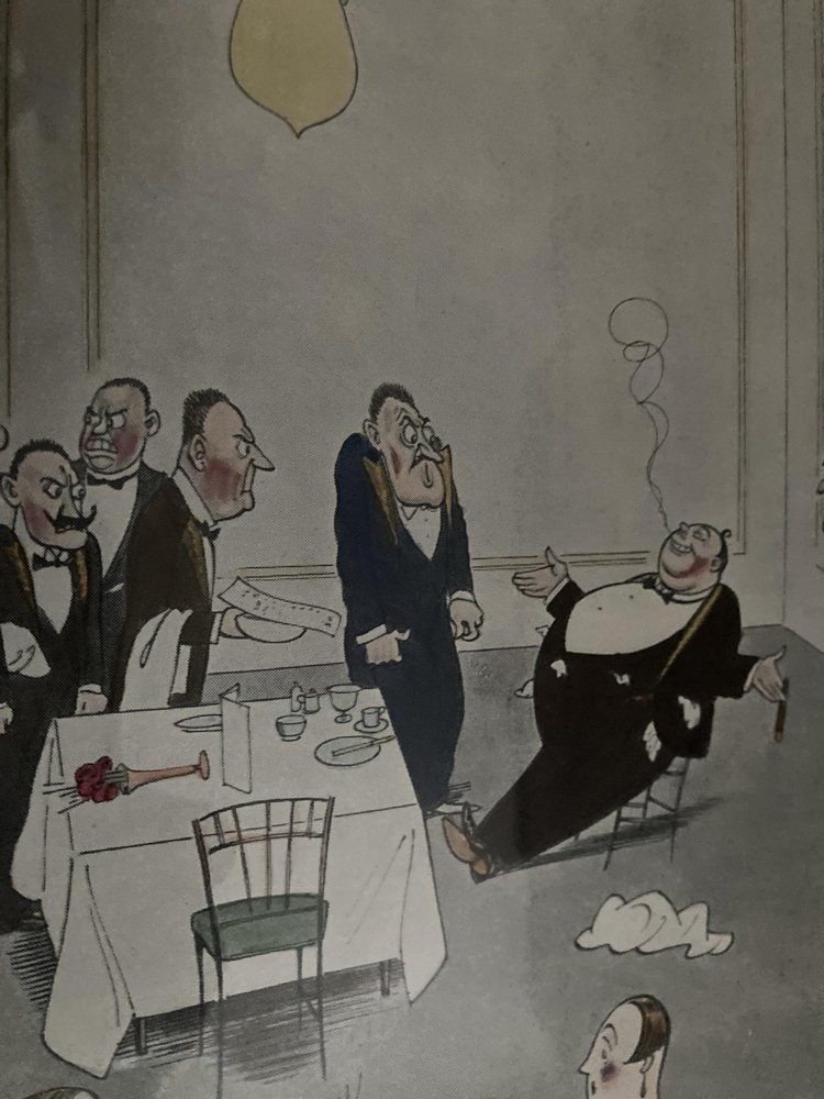 Animated Hotel Restaurant Scenes, 1970s, Prints, Framed, Set of 2 for ...