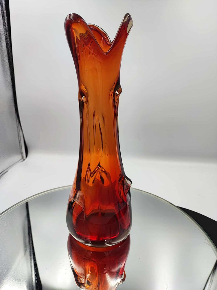 Vintage Polish Glassworks Laura Vase, 1970s for sale at Pamono