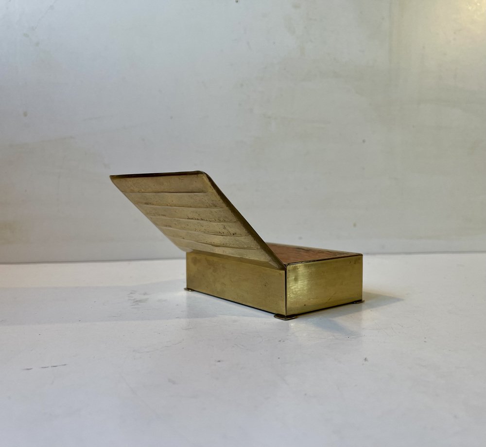 Art Deco Scandinavian Box in Brass, 1930s for sale at Pamono
