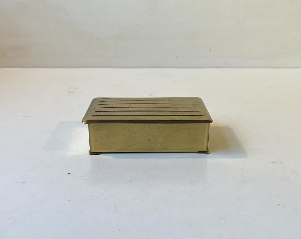 Art Deco Scandinavian Box in Brass, 1930s for sale at Pamono