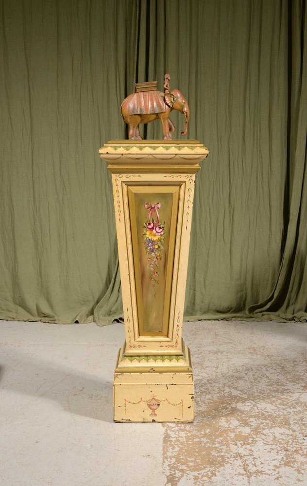 Victorian Neoclassical Painted Oak Plinth, 1900s for sale at Pamono