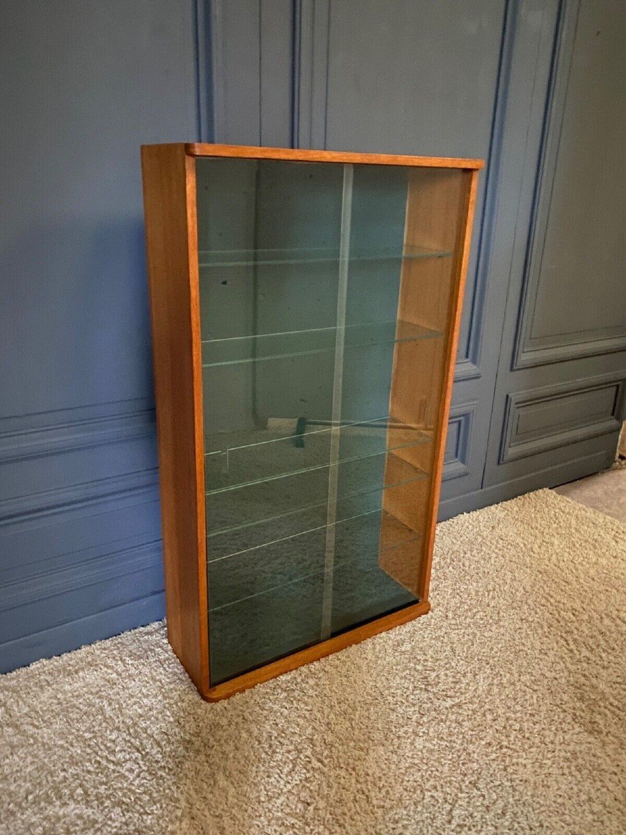 Display Cabinet with Two Doors and Glass Shelves, 1960s for sale at Pamono