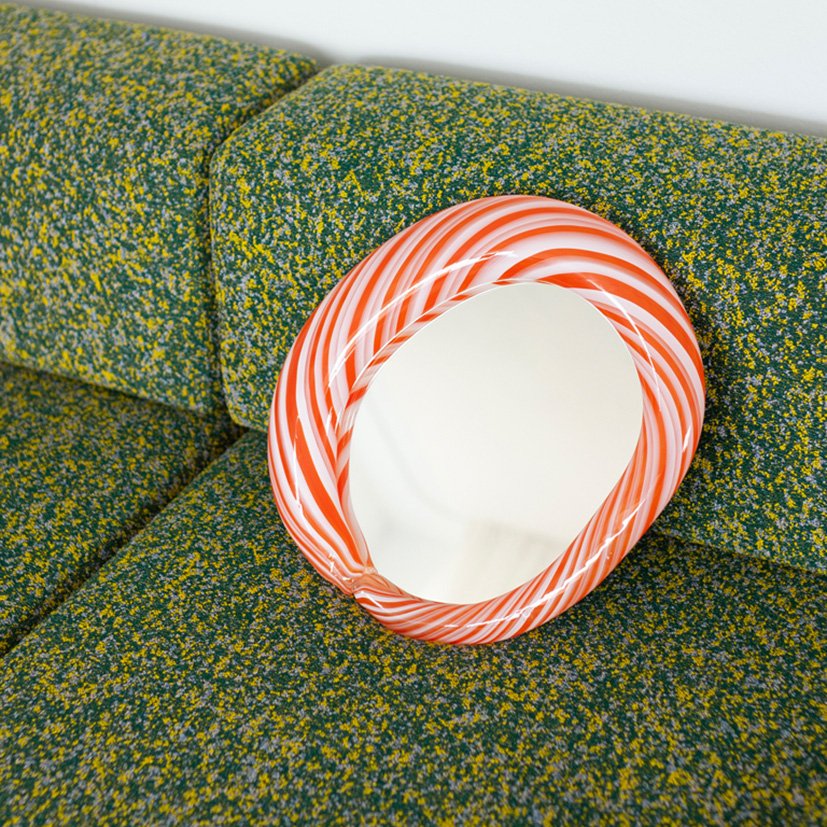 Candy Wall Mirror in Red by Studio Berg for sale at Pamono