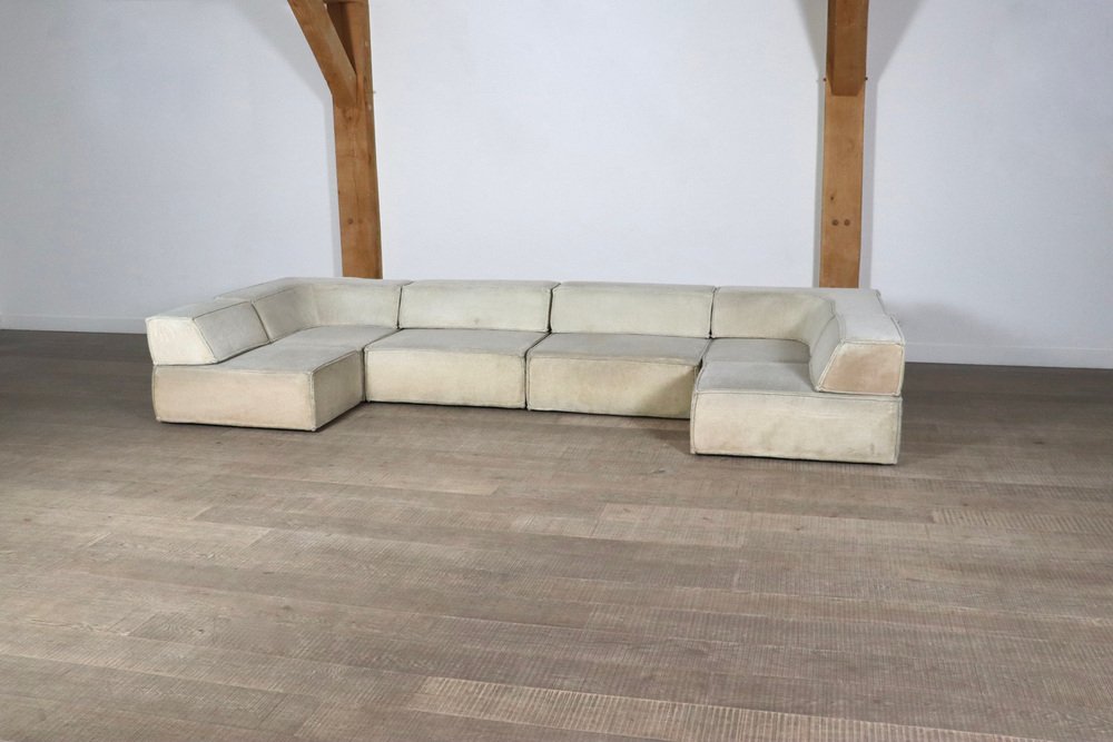 Modulares Trio Sofa in Beige Teddy von Team Form AG für COR, 1969, 6er Set bei Pamono kaufen