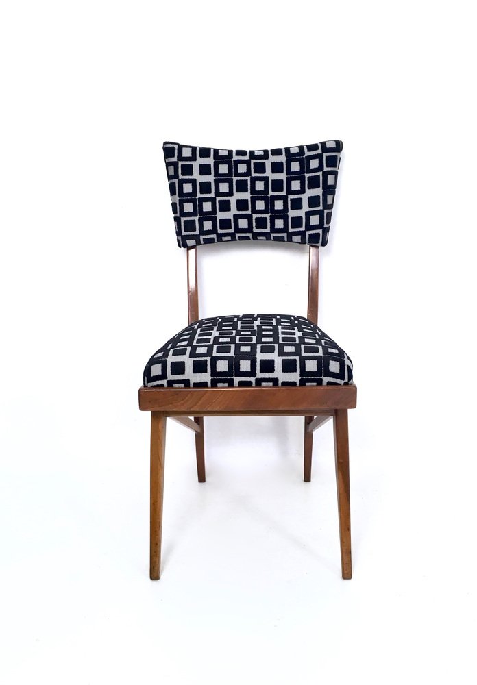Black and White Square Patterned Chairs by Ico & Luisa Parisi, 1950s ...