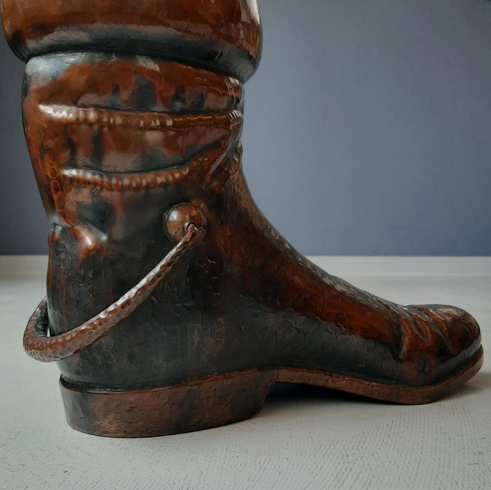Large Brass Boot Cane Holder by Egidio Casagrande, Borgo Valsugana ...
