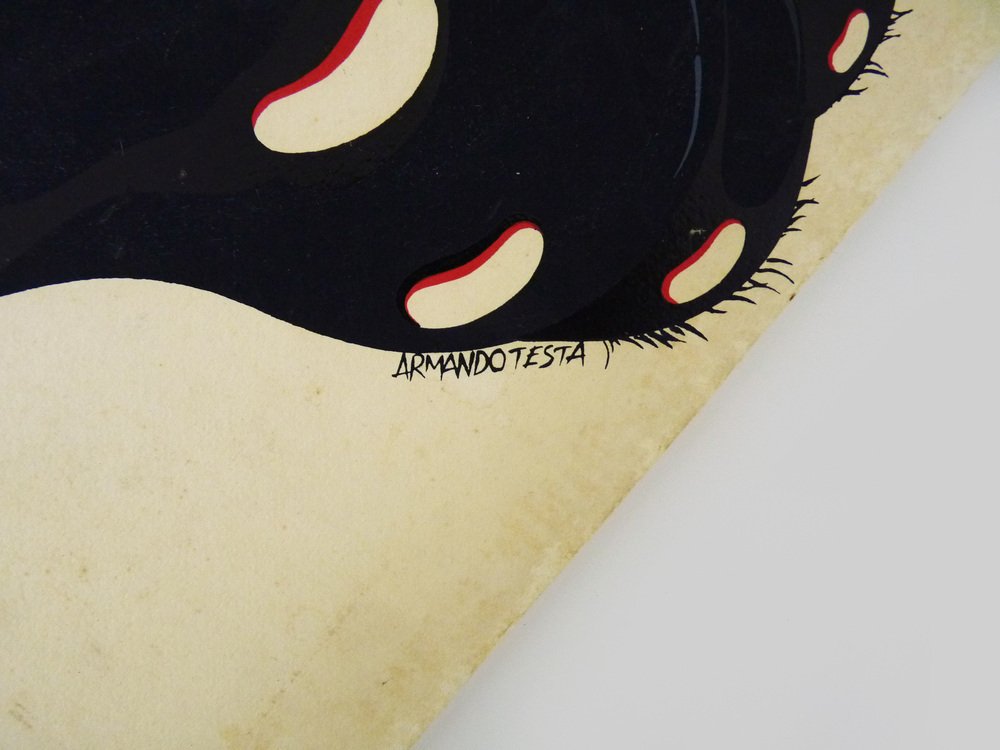 Armando Testa, Bruco Allarmato, Siebdruck, 1970er bei Pamono kaufen