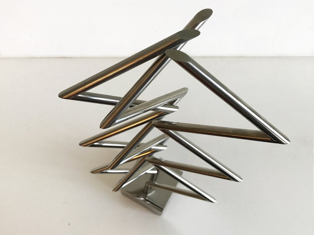 Yaacov Agam, 3 X 3 Interplay Kinetic Sculpture, 1970, Silver Plated ...