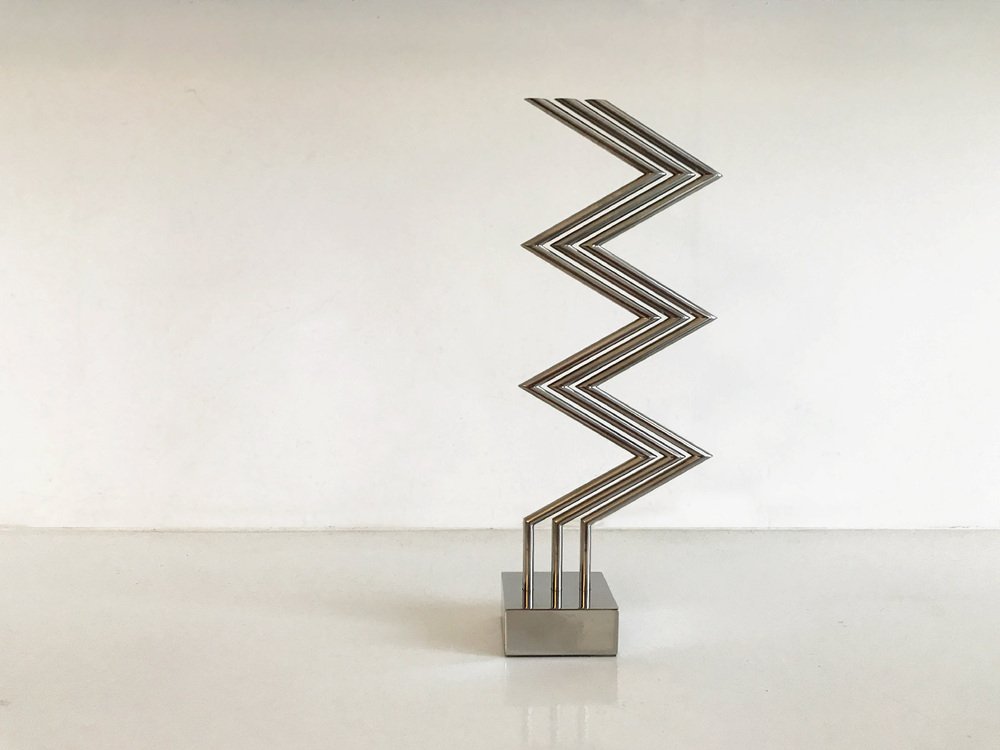Yaacov Agam, 3 X 3 Interplay Kinetic Sculpture, 1970, Silver Plated ...
