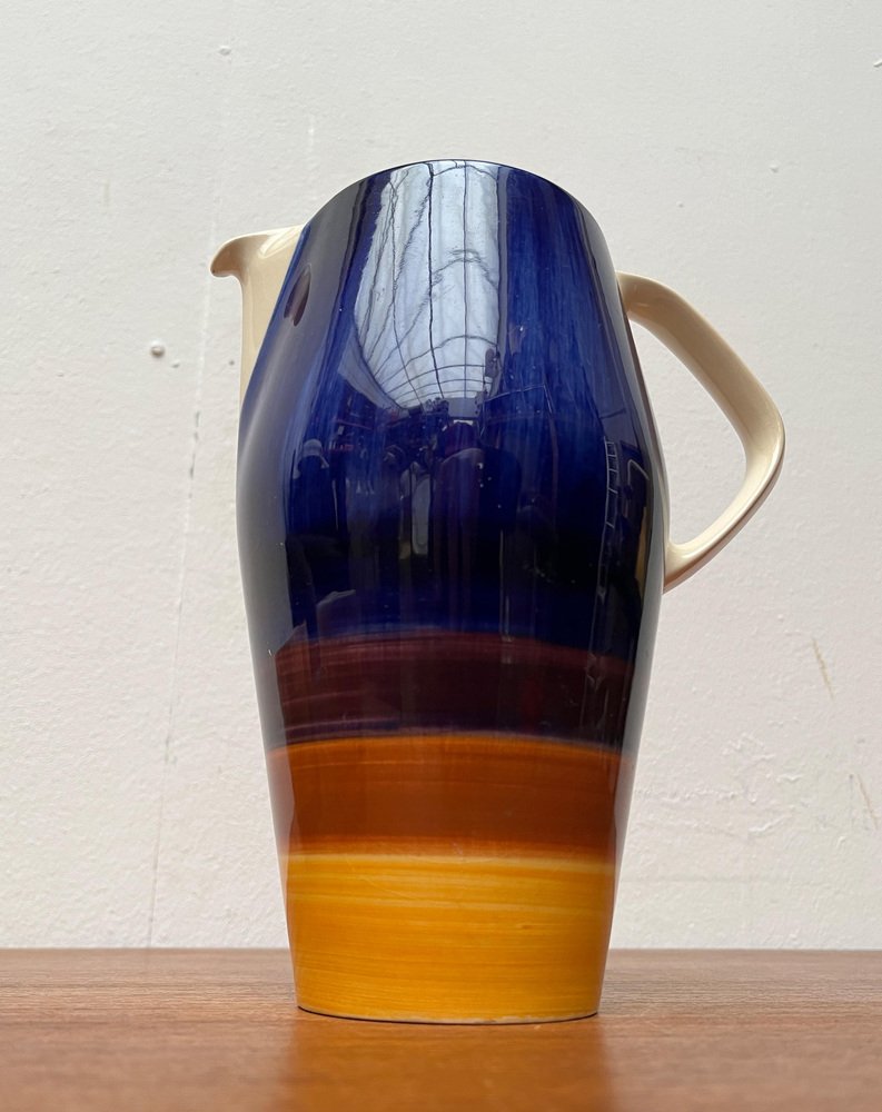 Mid-Century German Handpainted Decor 507 Ceramic Jug with Mugs from ...