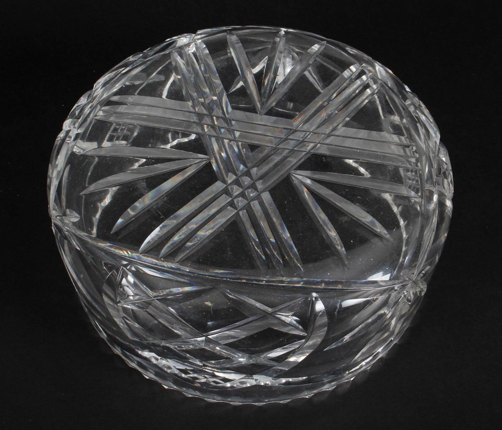 Cut Crystal Bowl, 1950s for sale at Pamono