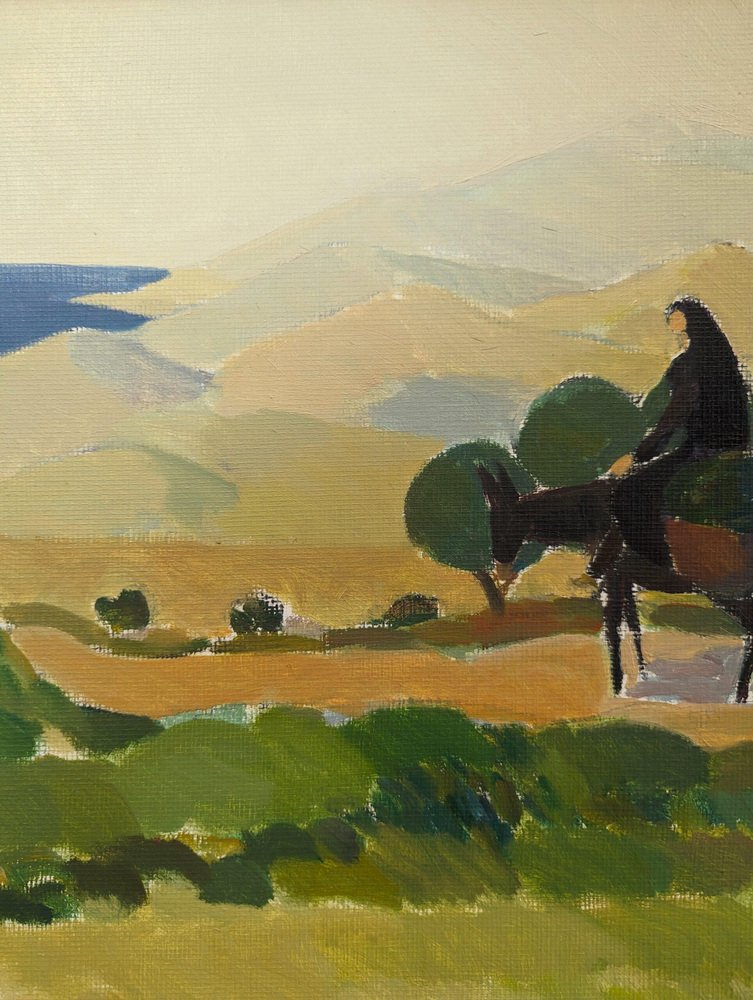 Cyprus Valley, anni '50, dipinto a olio, con cornice in vendita su Pamono