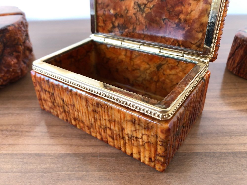 Roman Hand-Worked Alabaster Smoke Set, Italy, 1960s, Set of 3 for sale ...