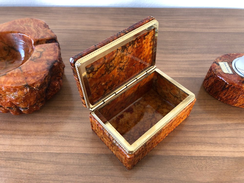 Roman Hand-Worked Alabaster Smoke Set, Italy, 1960s, Set of 3 for sale ...