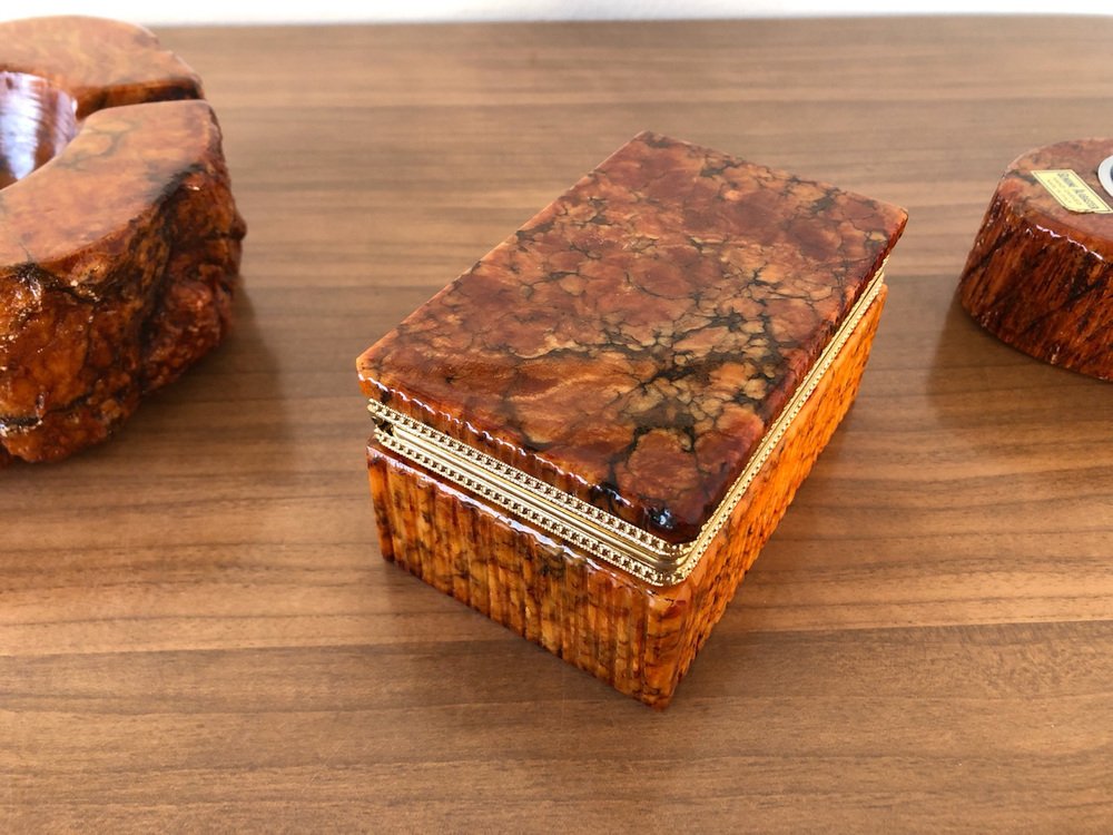 Roman Hand-Worked Alabaster Smoke Set, Italy, 1960s, Set of 3 for sale ...