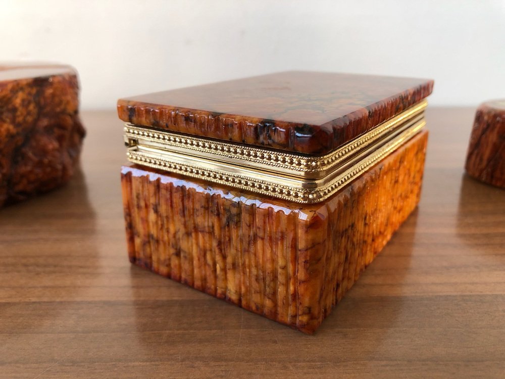 Roman Hand-Worked Alabaster Smoke Set, Italy, 1960s, Set of 3 for sale ...