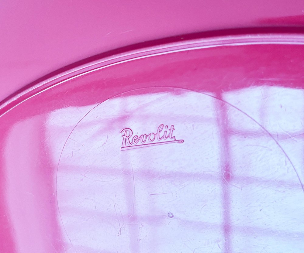 Mid-Century German Space Age Pink Plastic Bowl Plate from Revolit ...