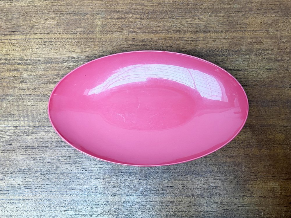 Mid-Century German Space Age Pink Plastic Bowl Plate from Revolit ...