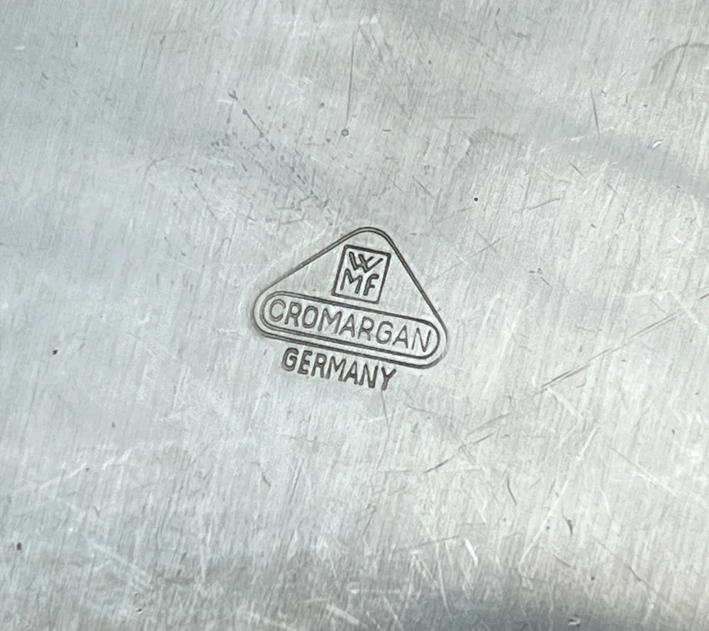 Mid-Century German Cromargan Plate from WMF, 1960s for sale at Pamono