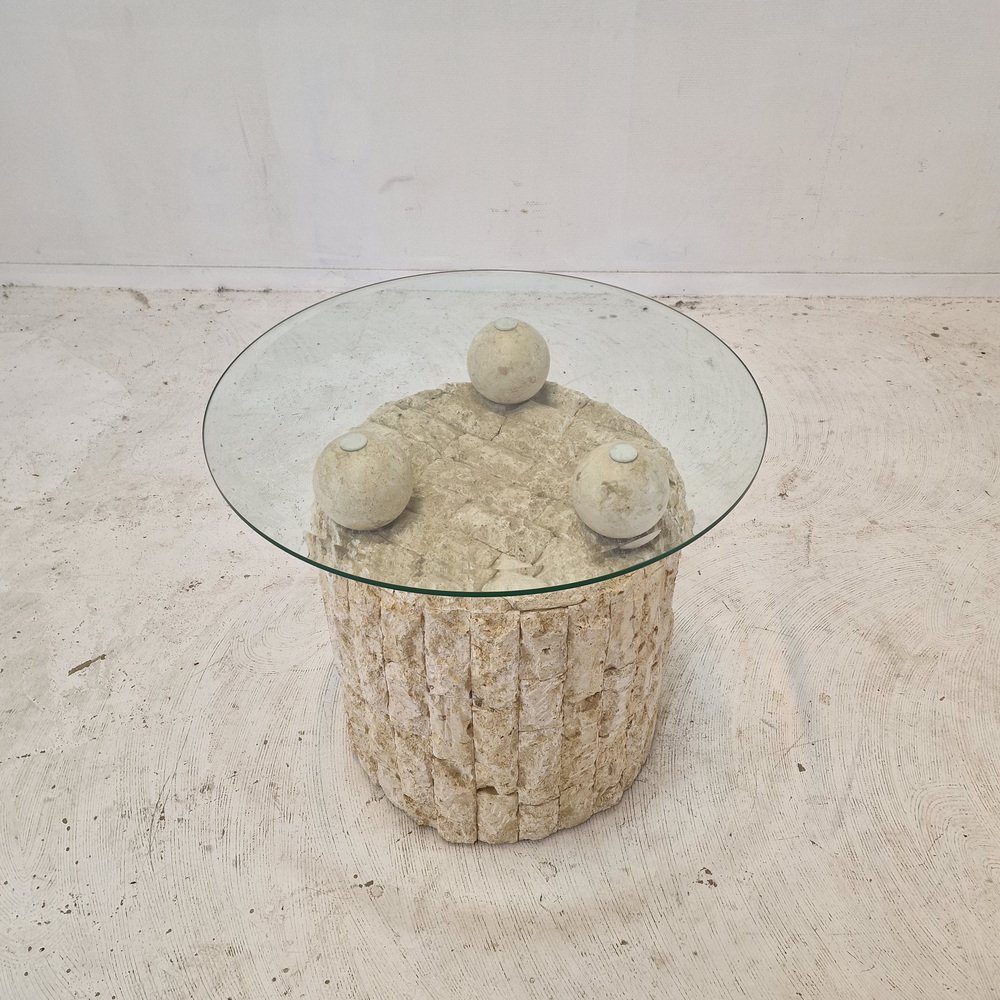 Fossil Stone Coffee Table by Magnussen Ponte, 1980s for sale at Pamono