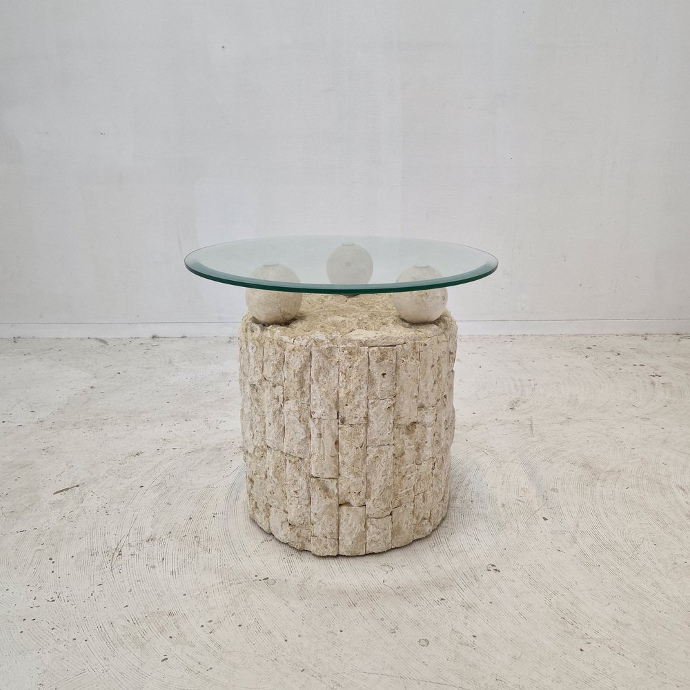 Fossil Stone Coffee Table by Magnussen Ponte, 1980s for sale at Pamono