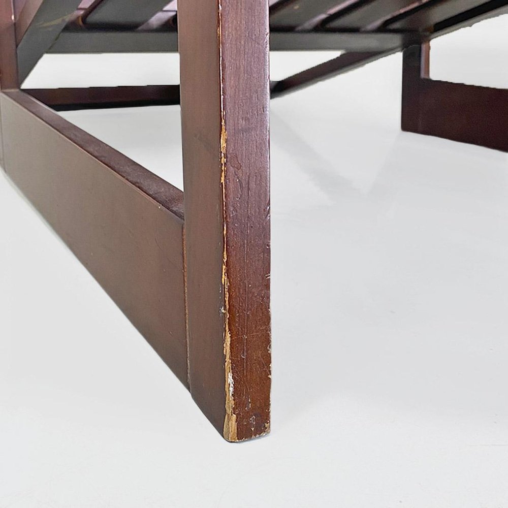Italian Modern Slanted Wood Armchair, 1980s for sale at Pamono