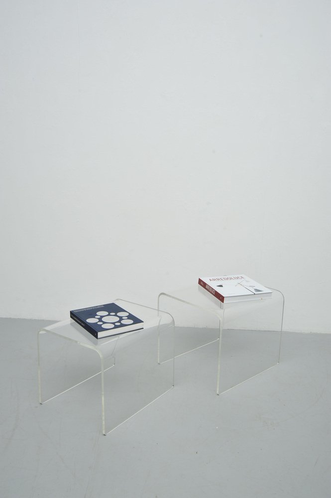 Nesting Tables in Acrylic Glass, Set of 2 for sale at Pamono