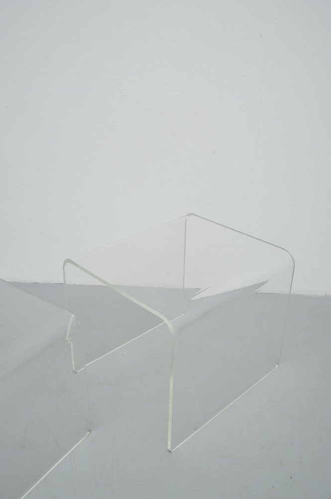 Nesting Tables in Acrylic Glass, Set of 2 for sale at Pamono