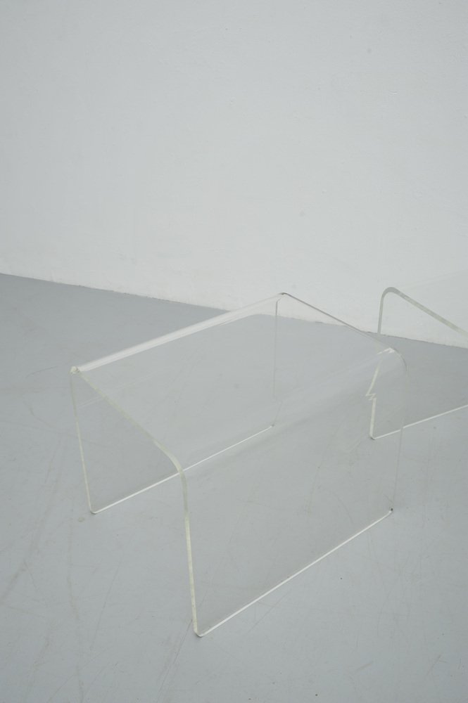 Nesting Tables in Acrylic Glass, Set of 2 for sale at Pamono