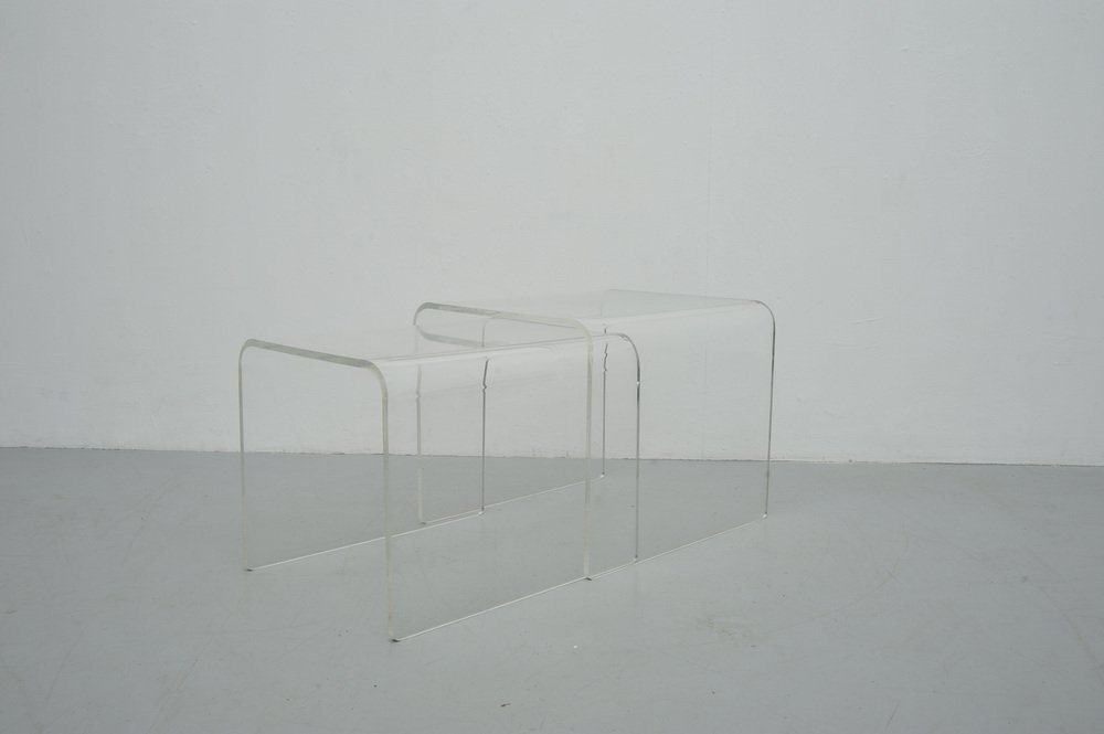 Nesting Tables in Acrylic Glass, Set of 2 for sale at Pamono