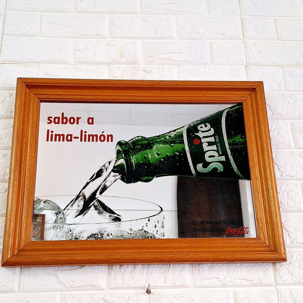 Spanish Sprite Mirror Advertising Sign, 1980s for sale at Pamono