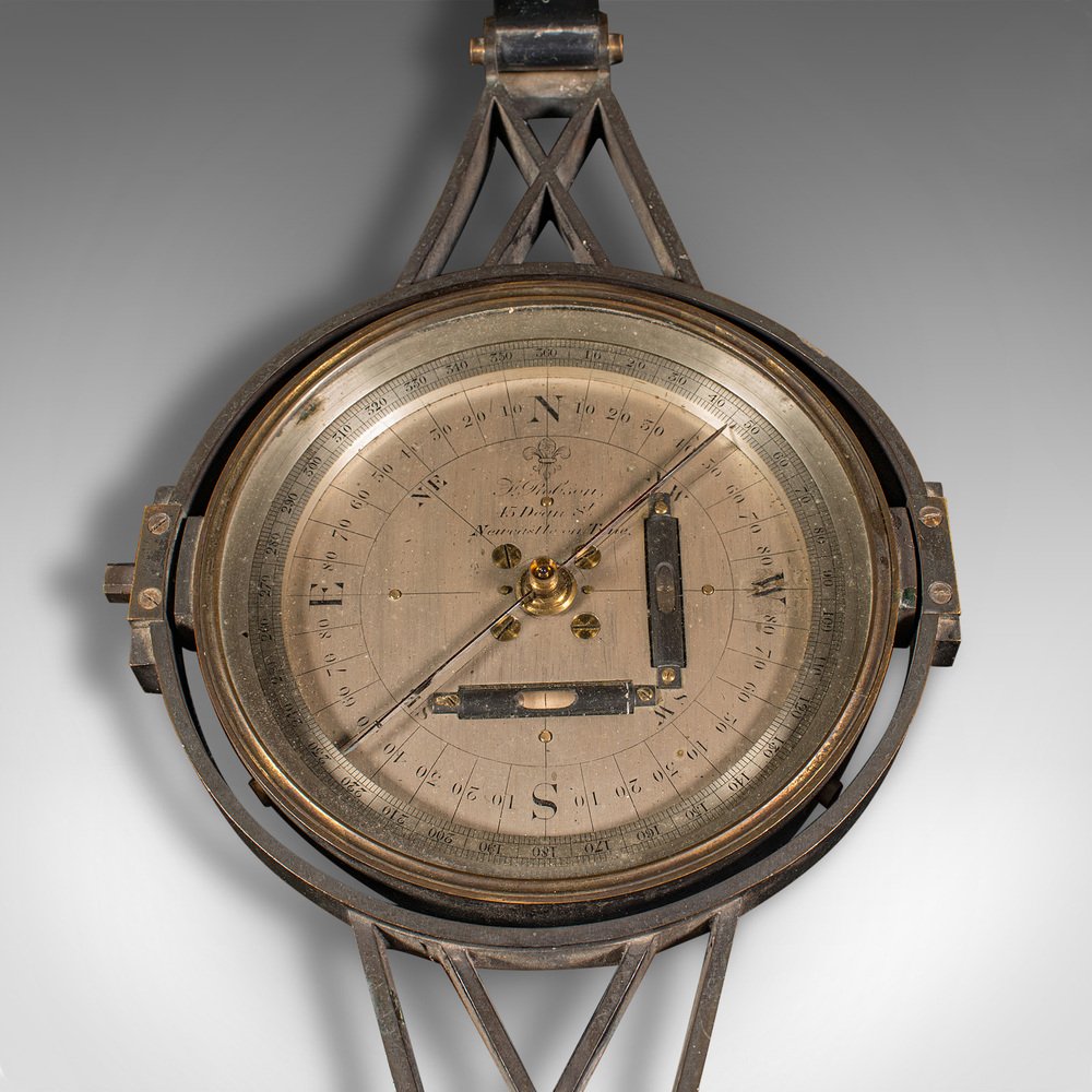 English Gimballed Compass in Brass Scientific Instrument, Victorian ...