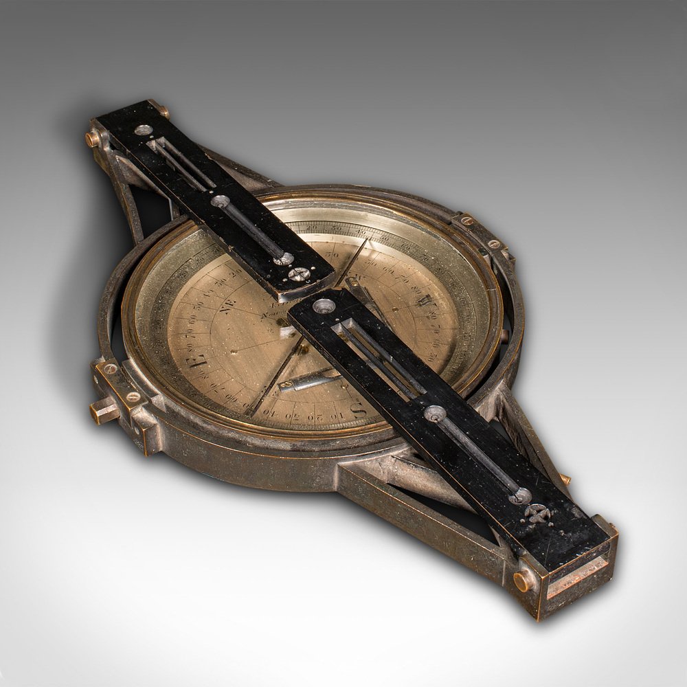 Englischer kardanisch aufgehängter Kompass aus Messing, Viktorianisch ...