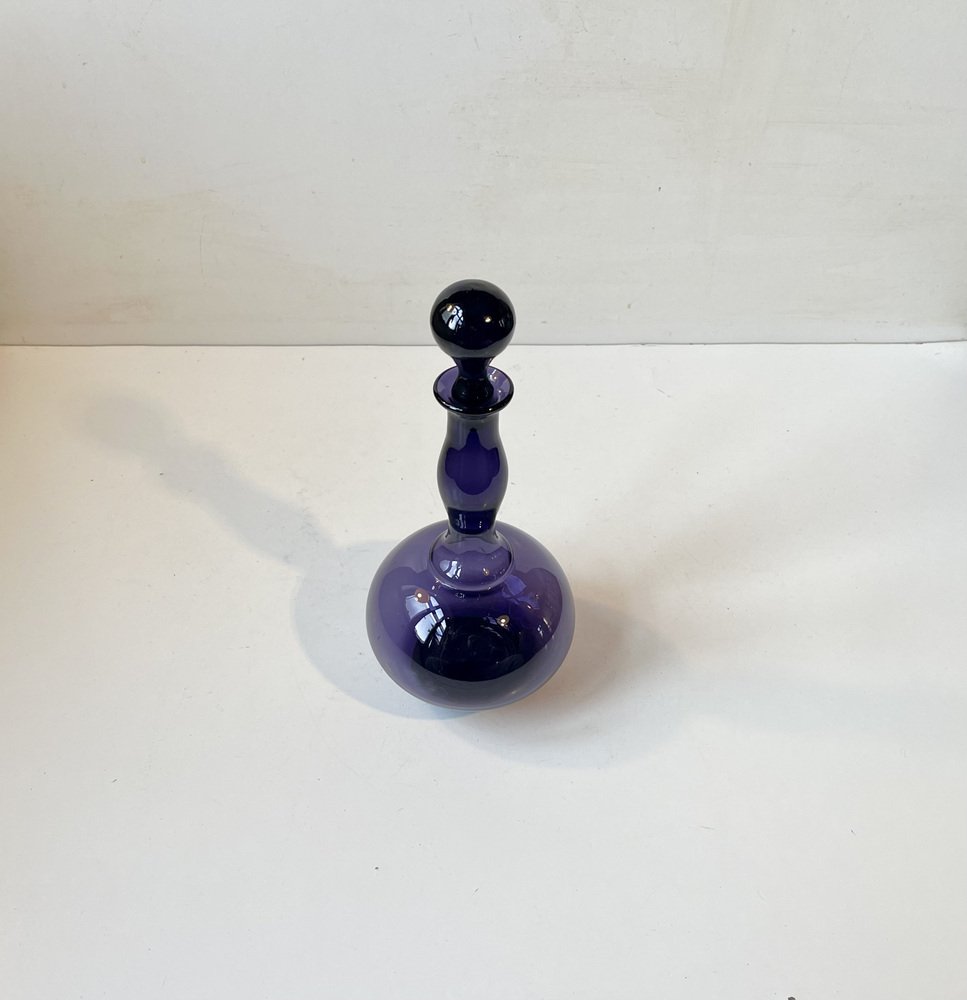 Mid-Century Purple Art Glass Decanter by Jacob E. Bang for Holmegaard ...