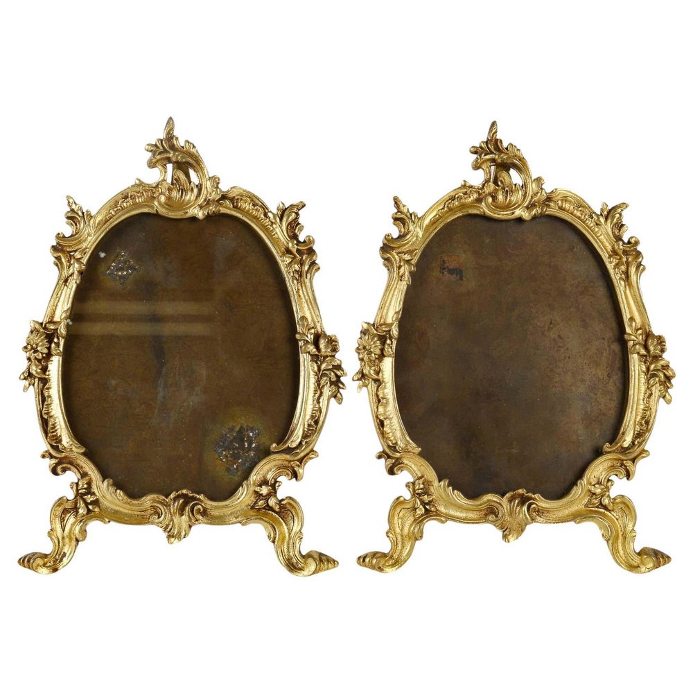 Napoleon III Bronze Photo Frames, Set of 2 for sale at Pamono