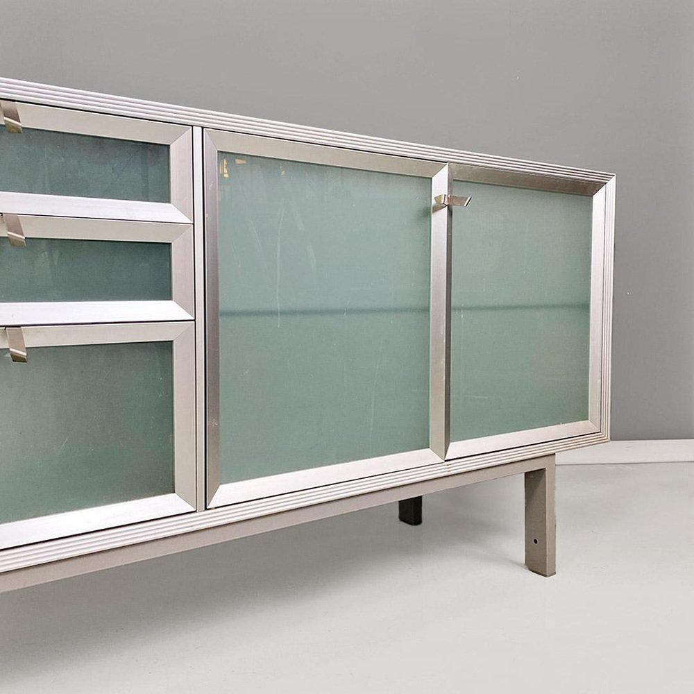 Italian Modern Pandora Glass and Metal Sideboard by Antonia Astori for ...