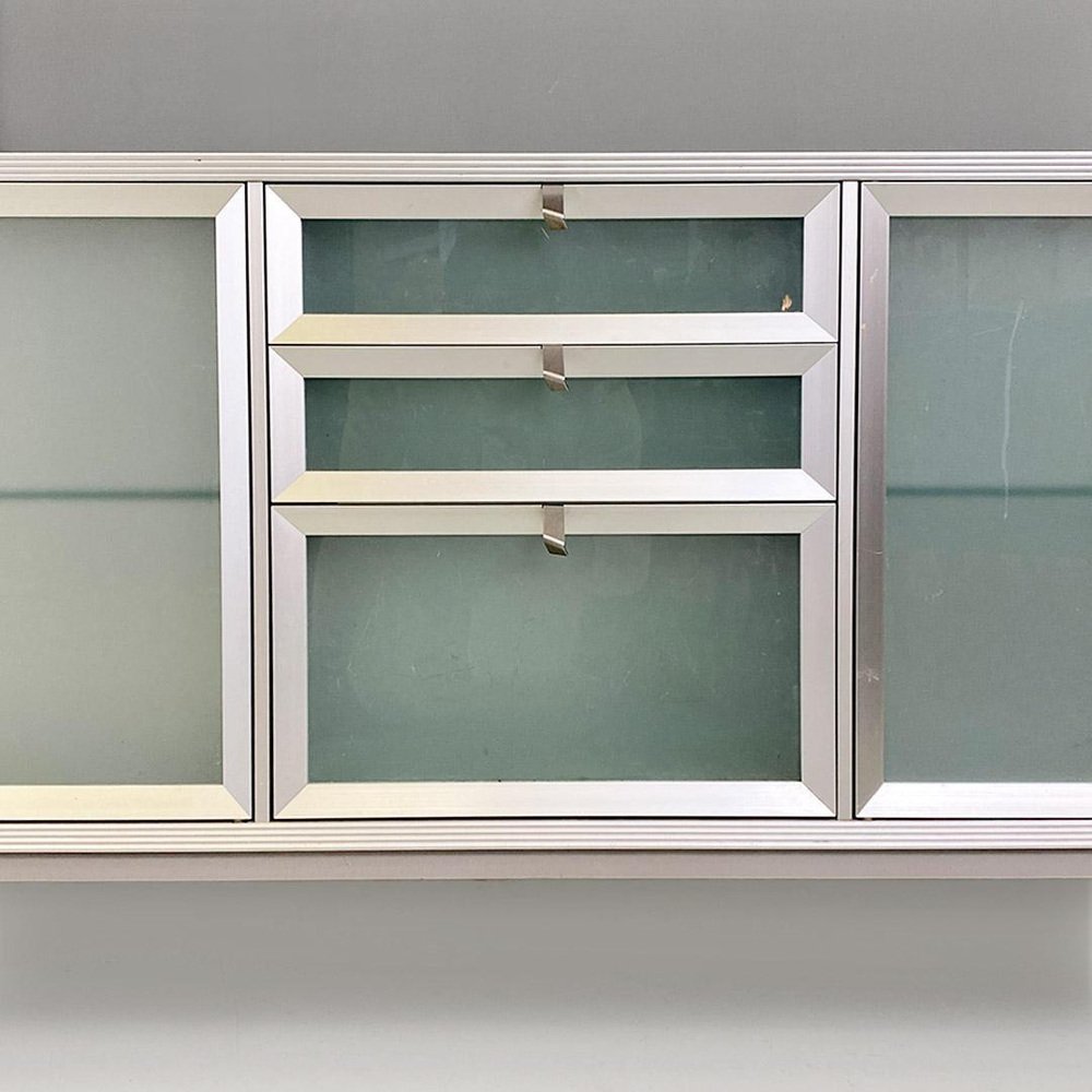 Italian Modern Pandora Glass and Metal Sideboard by Antonia Astori for ...