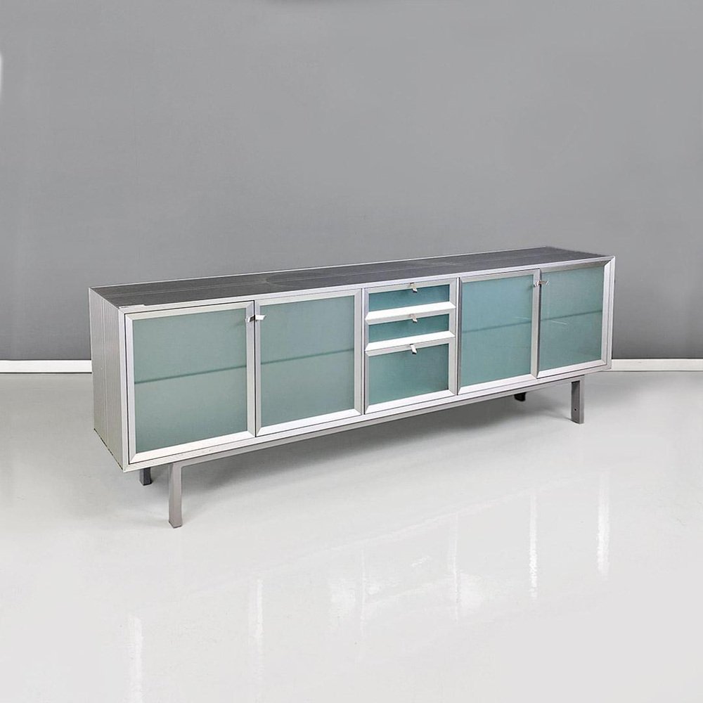 Italian Modern Pandora Glass and Metal Sideboard by Antonia Astori for ...