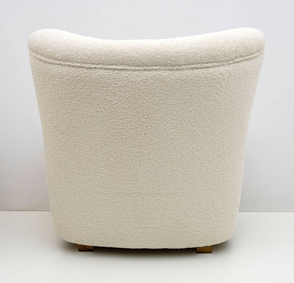 Sahco Zero the Tired Man Lounge Chair in Bouclè attributed to Lassen ...