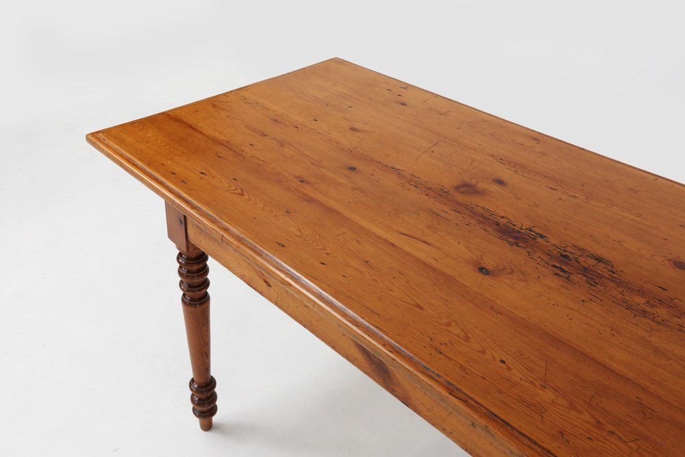 Large 19th Century French Rustic Farmhouse Table, 1850s for sale at Pamono