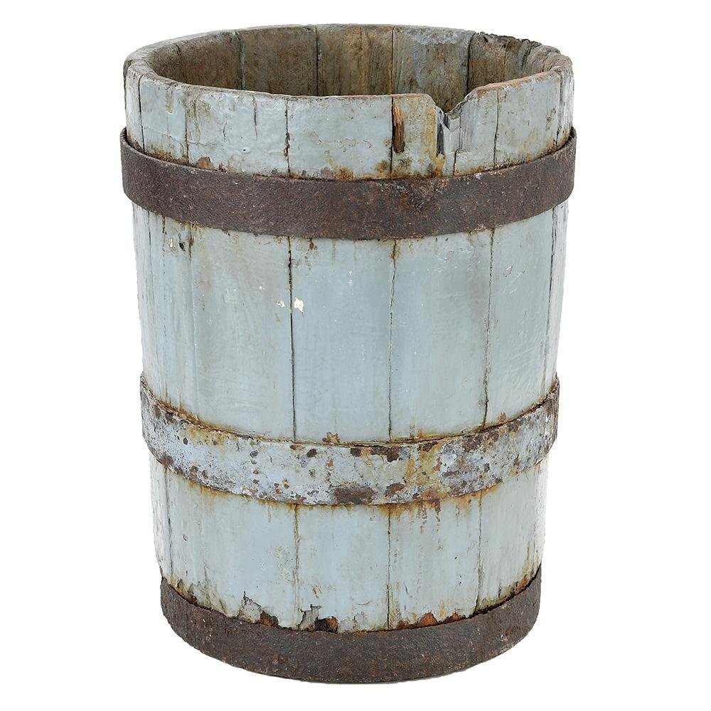 Rustic Solid Wood Barrel for sale at Pamono