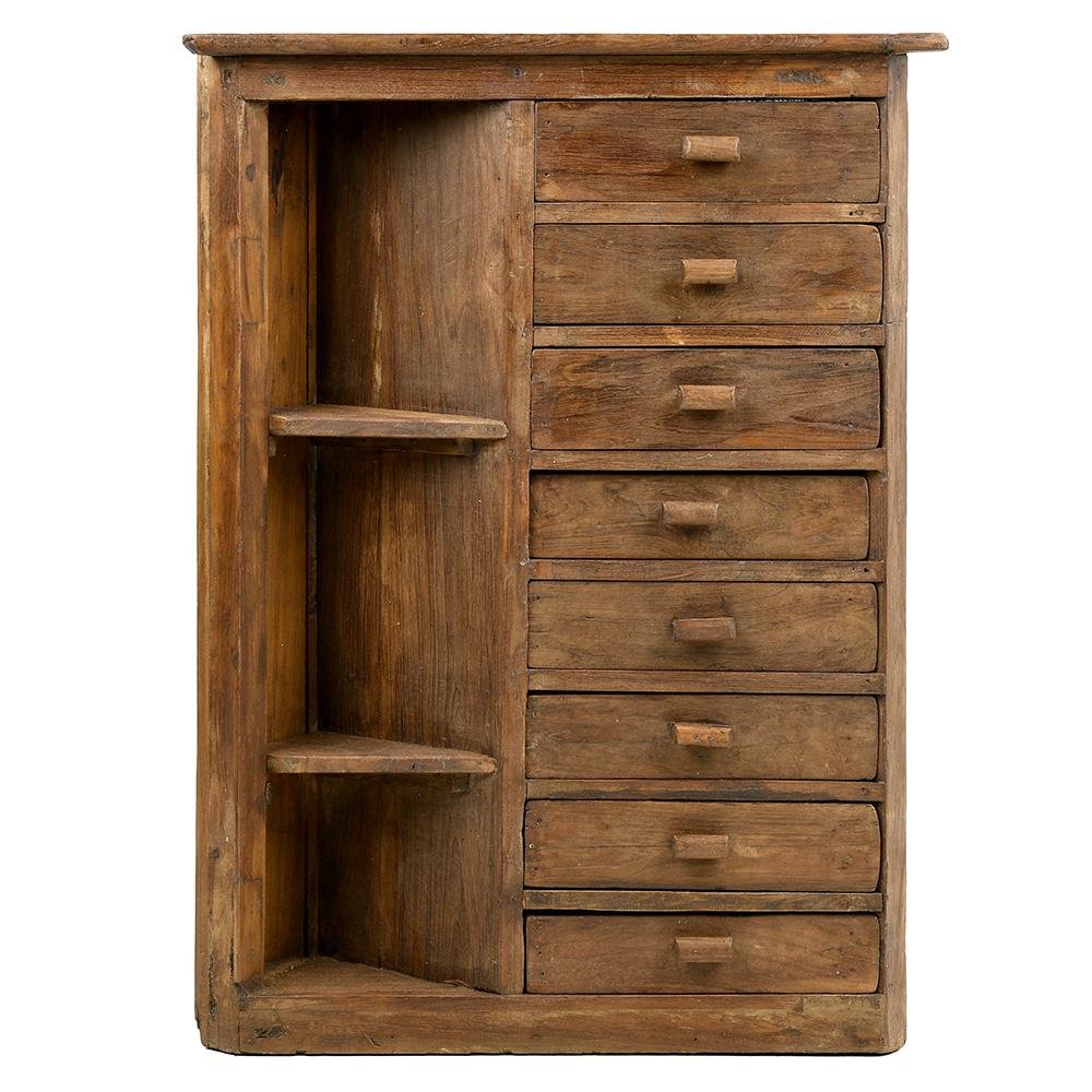 Wooden Corner Chest of Drawers for sale at Pamono