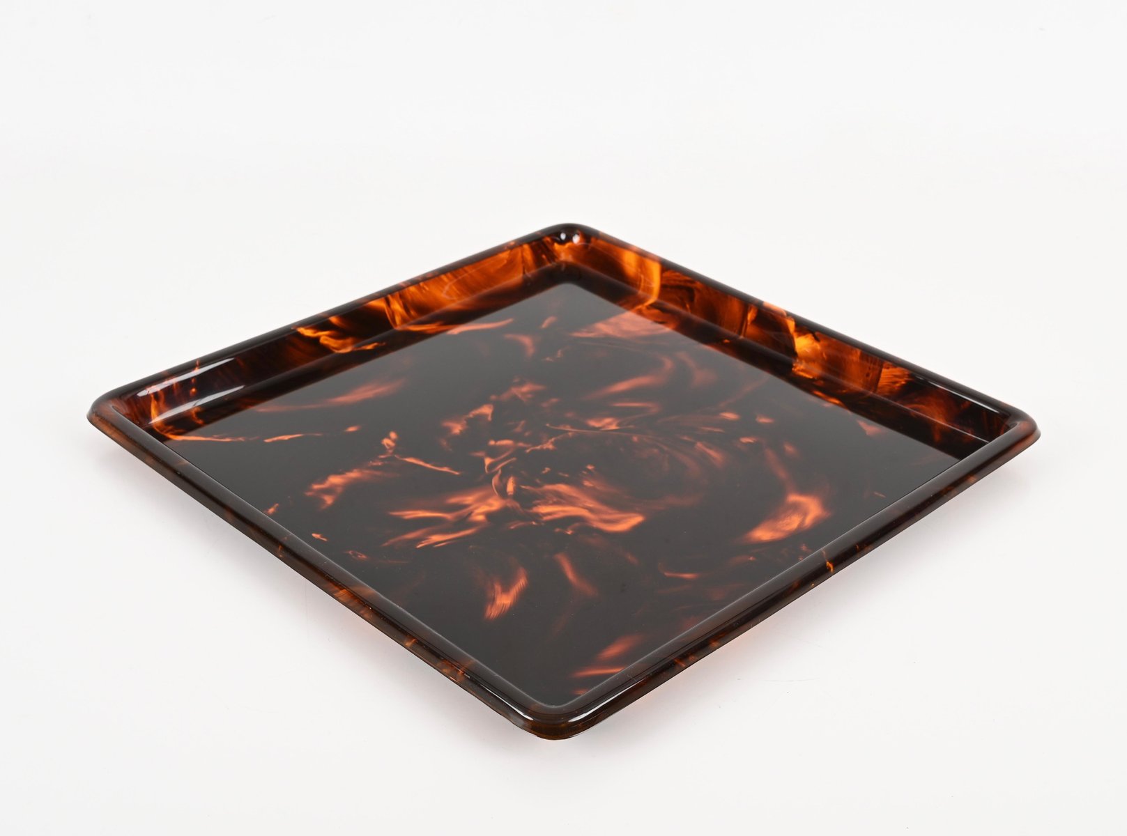 Square Tortoiseshell Effect Acrylic Serving Tray by Christian Dior ...
