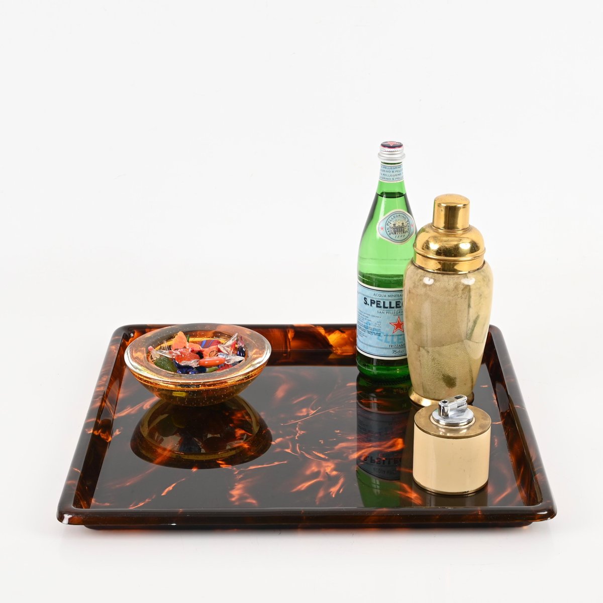Square Tortoiseshell Effect Acrylic Serving Tray by Christian Dior ...