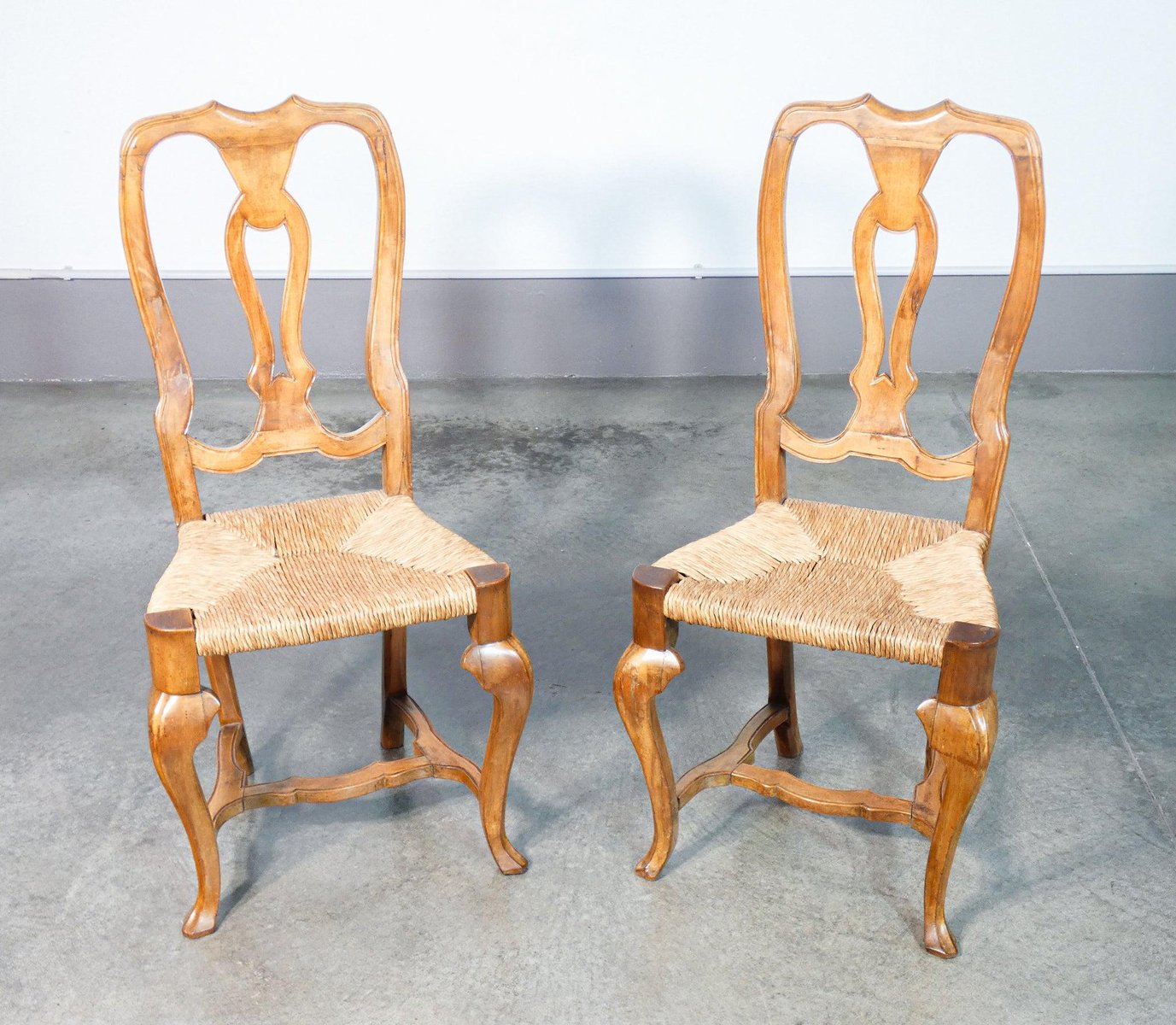 Tuscan Dining Chairs in Walnut, 1800s, Set of 6 for sale at Pamono