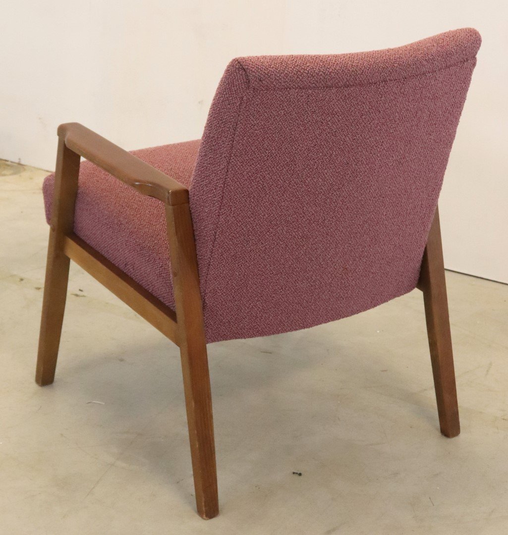 Mid-Century German Armchair in Fabric and Wood for sale at Pamono