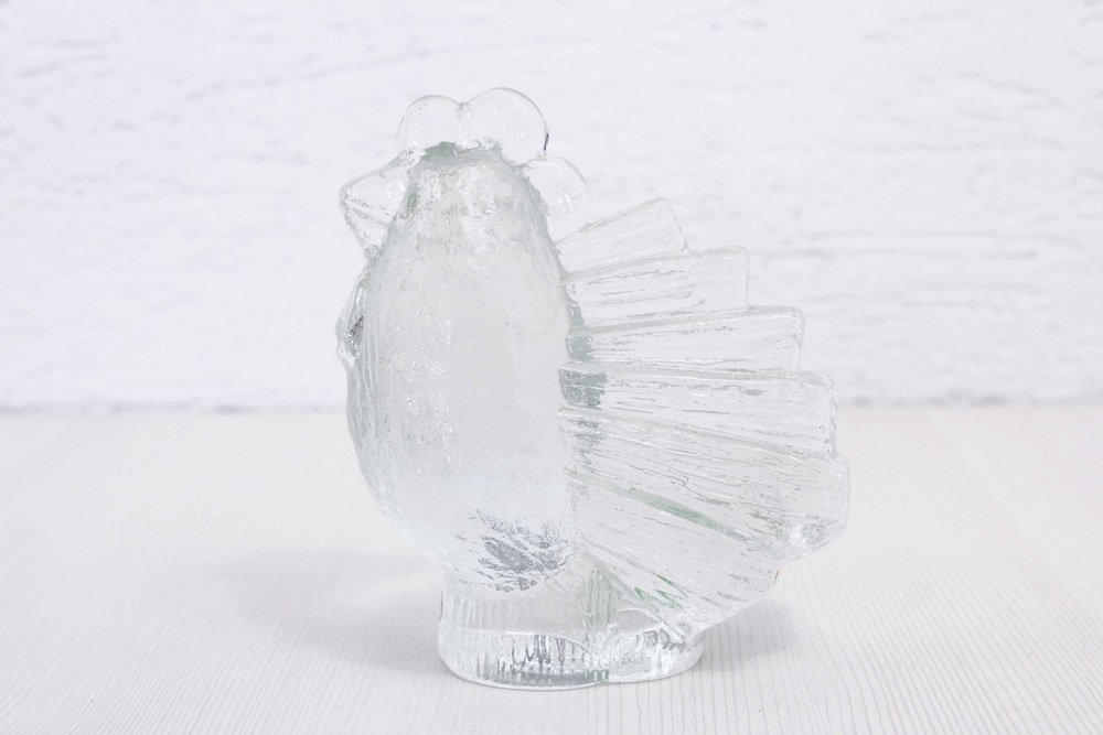 Glass Hen Paperweight by Pukeberg, 1970s for sale at Pamono