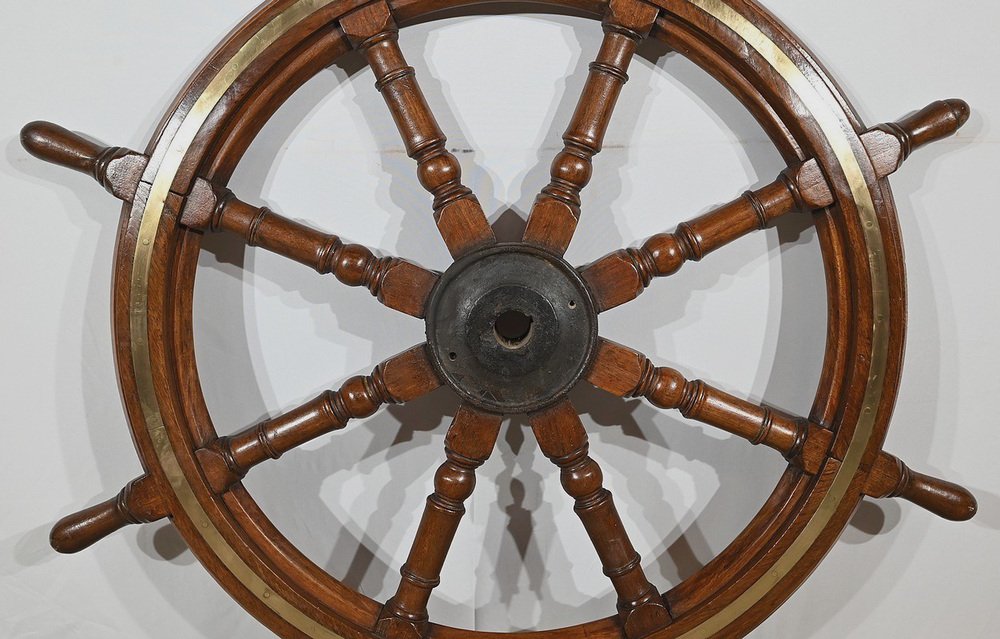 Teak Boat Wheel Bar for sale at Pamono
