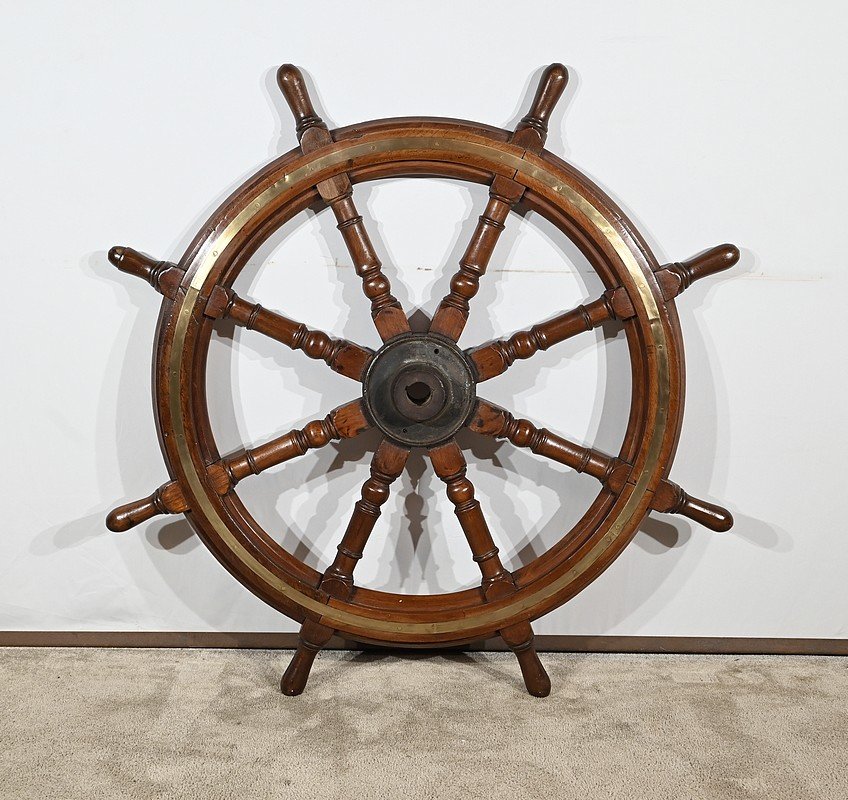 Teak Boat Wheel Bar for sale at Pamono