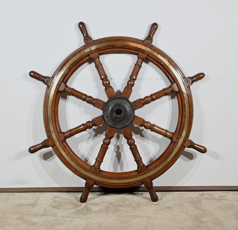 Teak Boat Wheel Bar for sale at Pamono